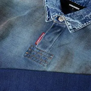 Dsquared2 Longsleeve Denim Polo Shirt