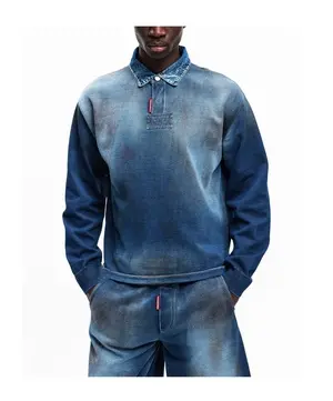 Dsquared2 Longsleeve Denim Polo Shirt