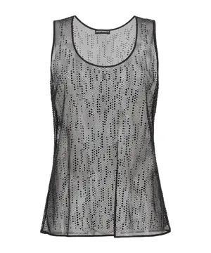 Emporio Armani Sleeveless Jacquard Mesh Top