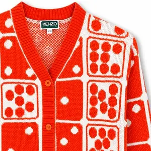 Kenzo Dice-pattern Knitted Cardigan