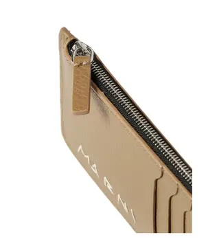 Marni Leather Card Case With Mending