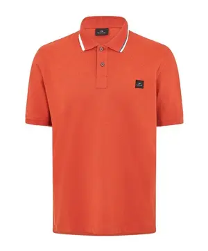 Paul Smith Collared Shortsleeve Polo Shirt - Orange