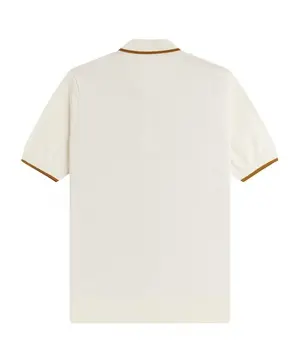 Fred Perry Short-sleeved Knitted Polo - Nude