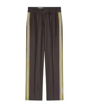 Dries Van Noten Slim Leg Wool Pants - Black