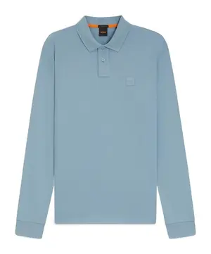 Hugo Boss Collared Longsleeve Polo Shirt - Blue