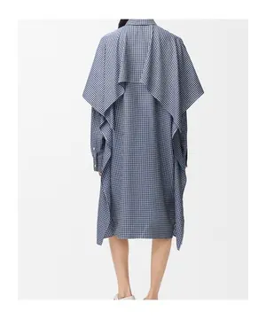 Loewe Cape Dress In Silk