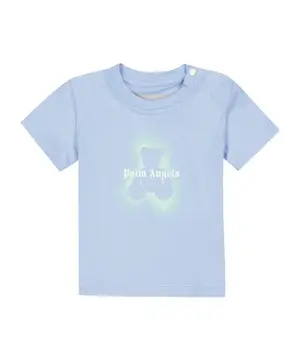 Palm Angels Crewneck Shortsleeve Tshirt - Blue
