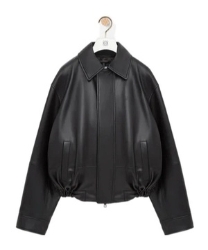 Loewe Drawstring Jacket In Nappa Lambskin - Black
