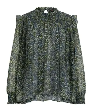 Hugo Boss Ditsyfloral Chiffon Longsleeve Blouse