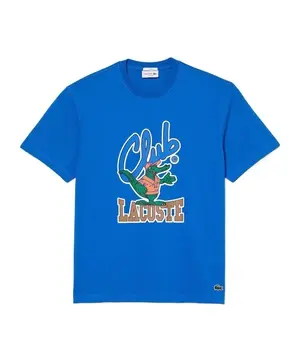 Lacoste Simple And Versatile Shortsleeve Top - Blue