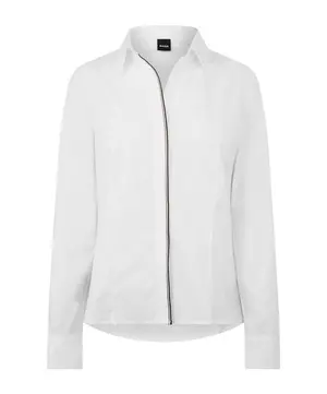 Hugo Boss Pointcollar Longsleeve Shirt - White