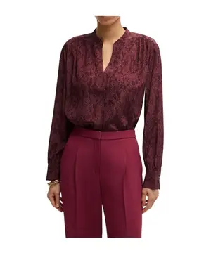 Hugo Boss Standcollar Halfplacket Snakeprint Top