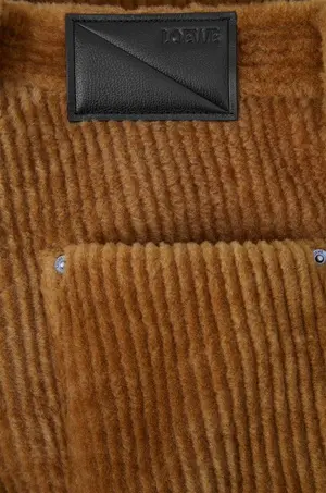Loewe Trousers In Shearling
