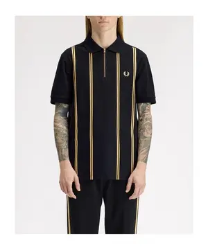 Fred Perry Shortsleeve Striped Polo Shirt