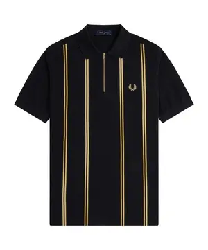 Fred Perry Shortsleeve Striped Polo Shirt - No