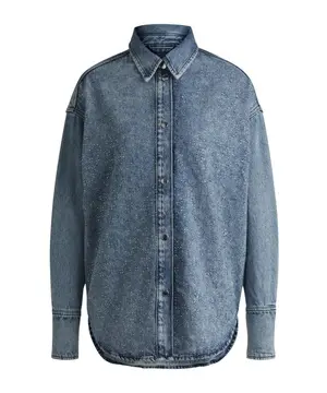 Hugo Boss Pointcollar Denim Longsleeve Shirt - Blue