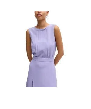 Hugo Boss Sleeveless Pintucked Top