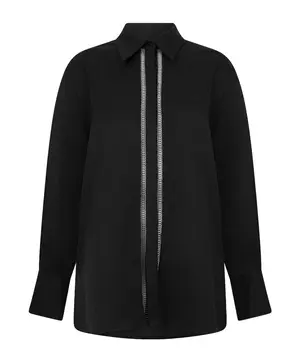 Hugo Boss Solid-color Long-sleeved Shirt - Black