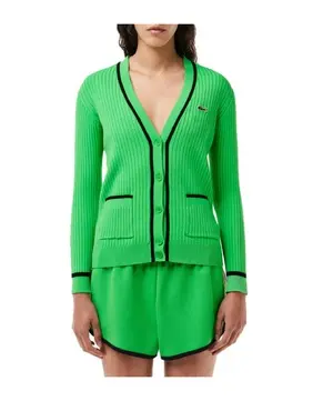 Lacoste Vneck Knit Cardigan