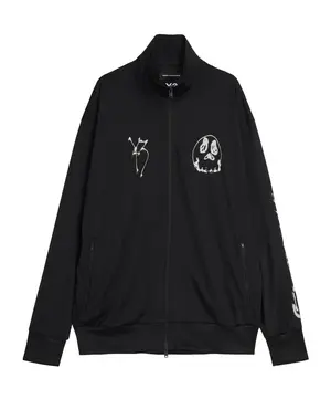 Valentino Garavani Standcollar Zipup Track Jacket - Black