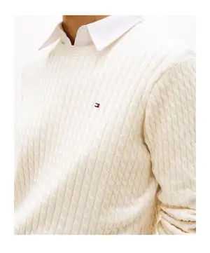 Tommy Hilfiger Textured Cable Knit Crewneck Sweater