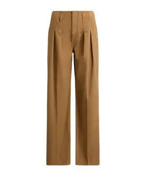 Polo Ralph Lauren Pleated Wide-leg Trousers - Brown