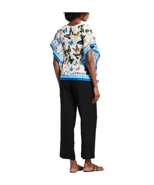 Dolce & Gabbana Printed Short-sleeve V-neck Top