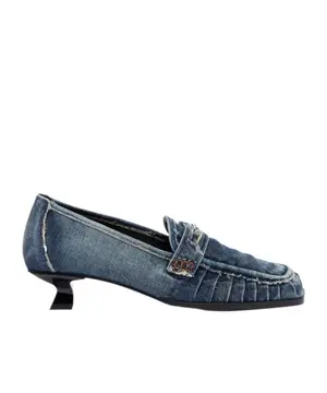 DIESEL® D Amber Moc 30 Loafer Heeled Pumps - Medium Blue