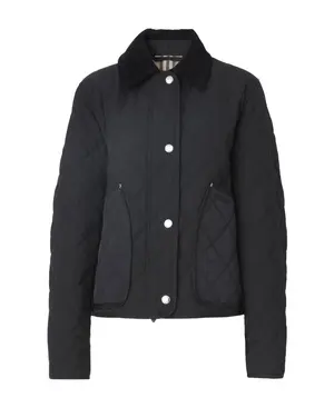 Burberry Buttoned Diamond Quilted Jacket