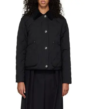 Burberry Buttoned Diamond Quilted Jacket
