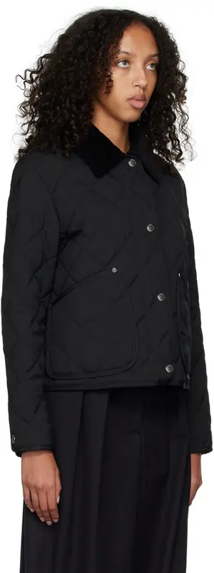 Burberry Buttoned Diamond Quilted Jacket