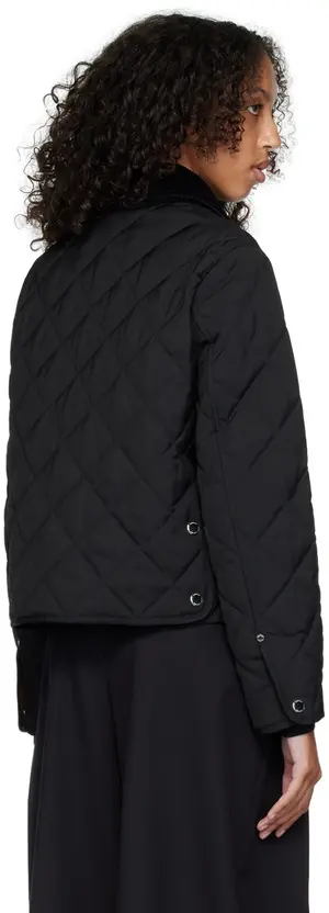 Burberry Buttoned Diamond Quilted Jacket
