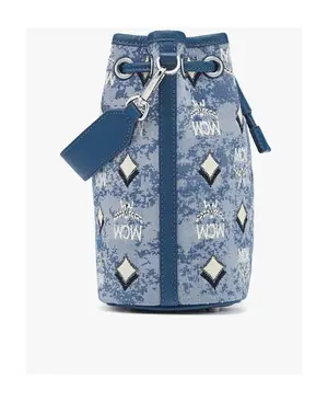 Mcm Logo Pull Rope Shoulder Bag