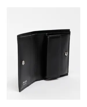 Prada Logo Plaque Bi-fold Wallet
