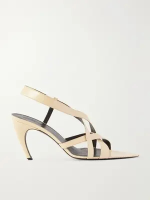 Khaite Sadie Leather Sandals - Neutrals