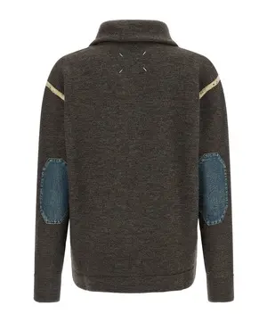 MAISON MARGIELA Elbow Patch Quarter-zip Sweaters