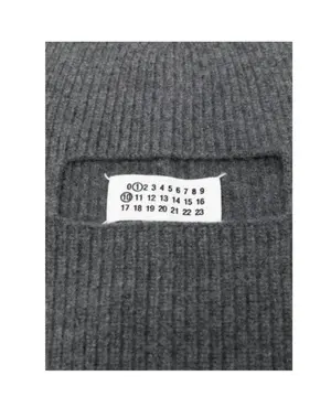 MAISON MARGIELA Logo-patch Ribbed Beanie Hat