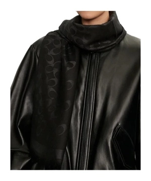COACH Fringed Scarf - Black