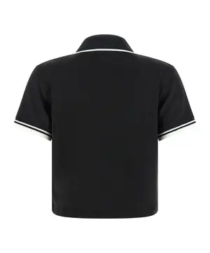 Amiri Cropped Zip Polo Shirt