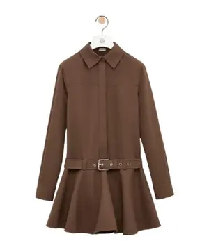 Loewe Dress In Cotton - Brown