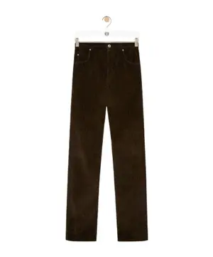 Loewe Trousers In Cotton Corduroy - Brown