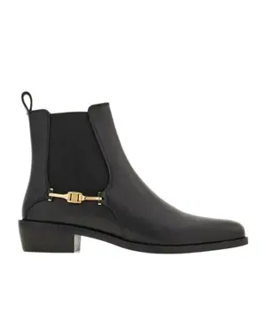 FERRAGAMO F Buckle Chelsea Boot - Black