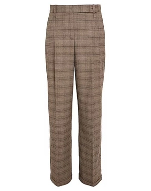 MAXCO. Max&co. High-waisted Plaid Loose Suit Trousers