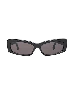 Balenciaga Wrap-around Plastic Frame Sunglasses - Gray