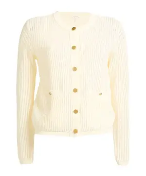 Rag & Bone Solid Color Lightweight Knit Cardigan - White