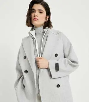 Brunello Cucinelli Cashmere Beaver Pea Coat