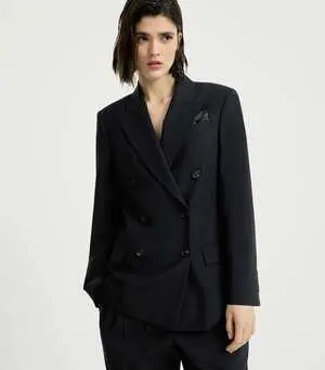Brunello Cucinelli Wool-blend Double-breasted Jacket