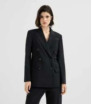 Brunello Cucinelli Wool-blend Double-breasted Jacket