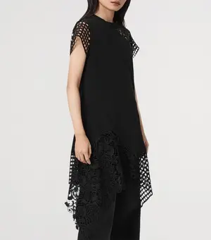 ALLSAINTS Zala Cotton Mesh Dress