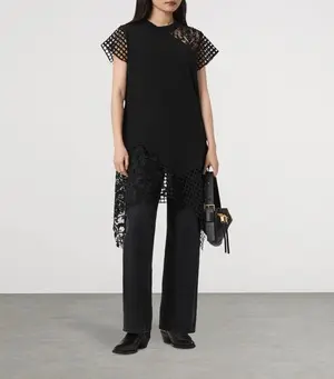 ALLSAINTS Zala Cotton Mesh Dress